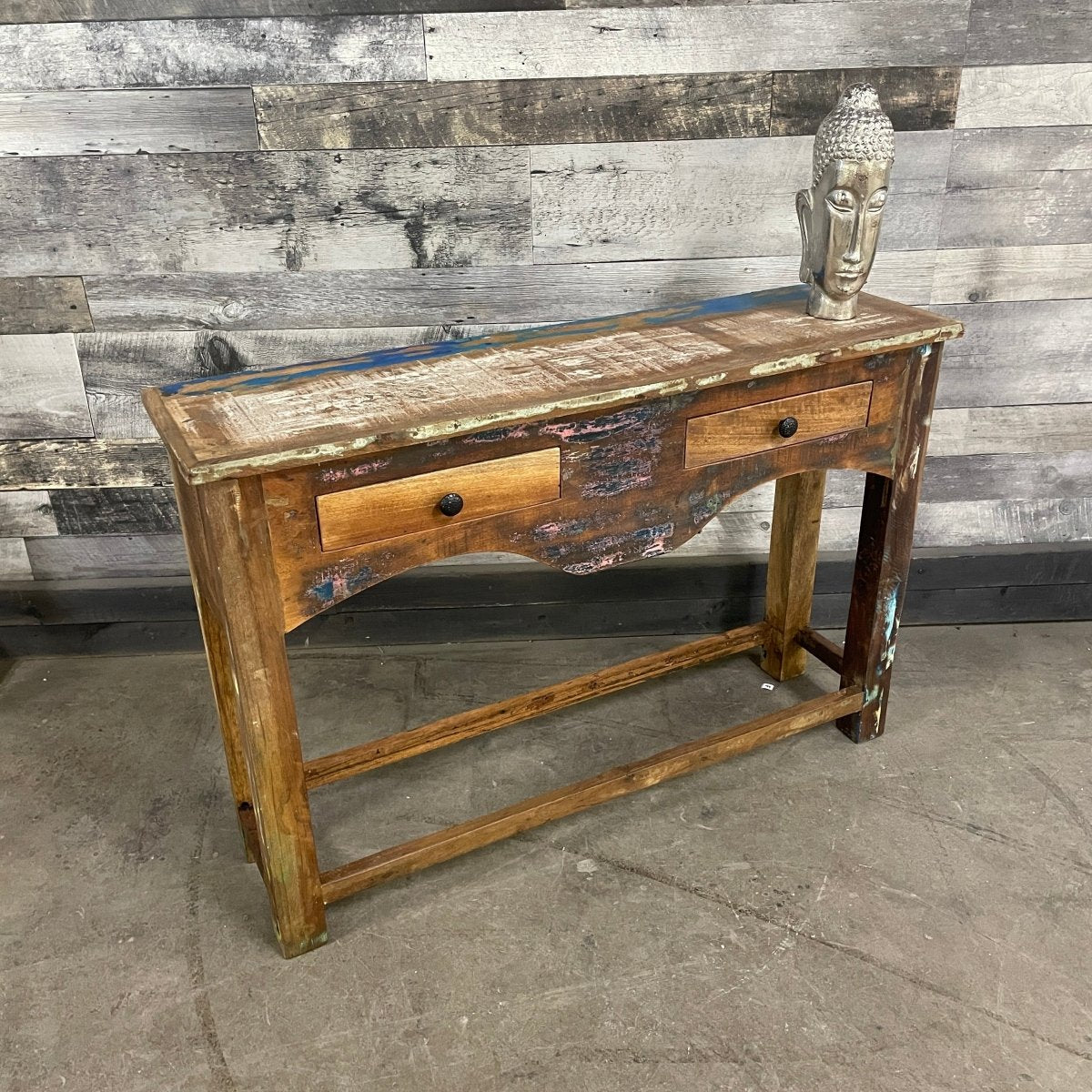 Rustic wood entry table store